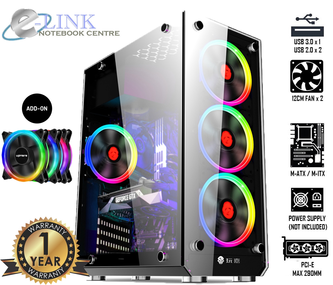 Elink Computer Centre | (NEW GAMING DIY CASING ) GAMING CASING PC HALO ...